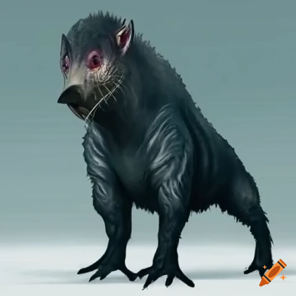 Image of a seal-boar hybrid creature on Craiyon
