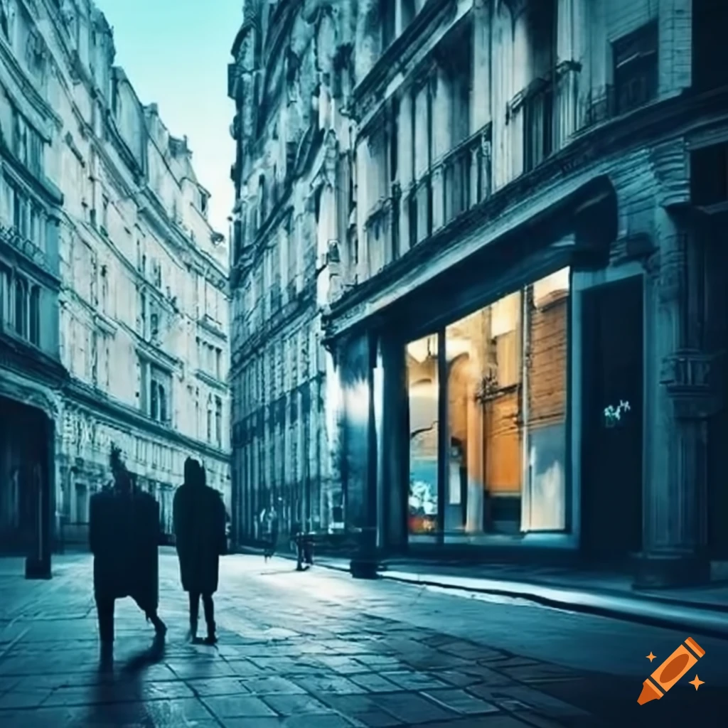 Front view of a parisian storefront