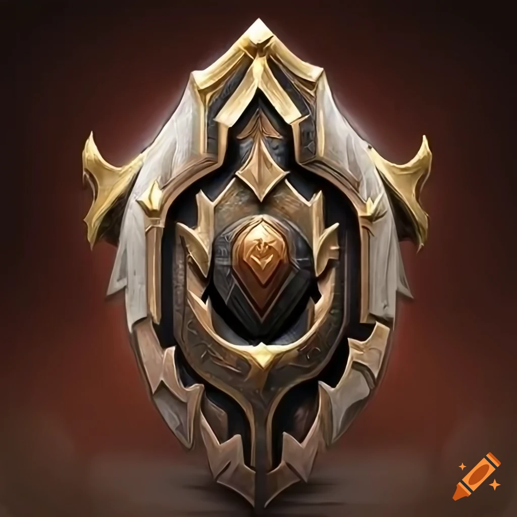 Image of a legendary shield on Craiyon