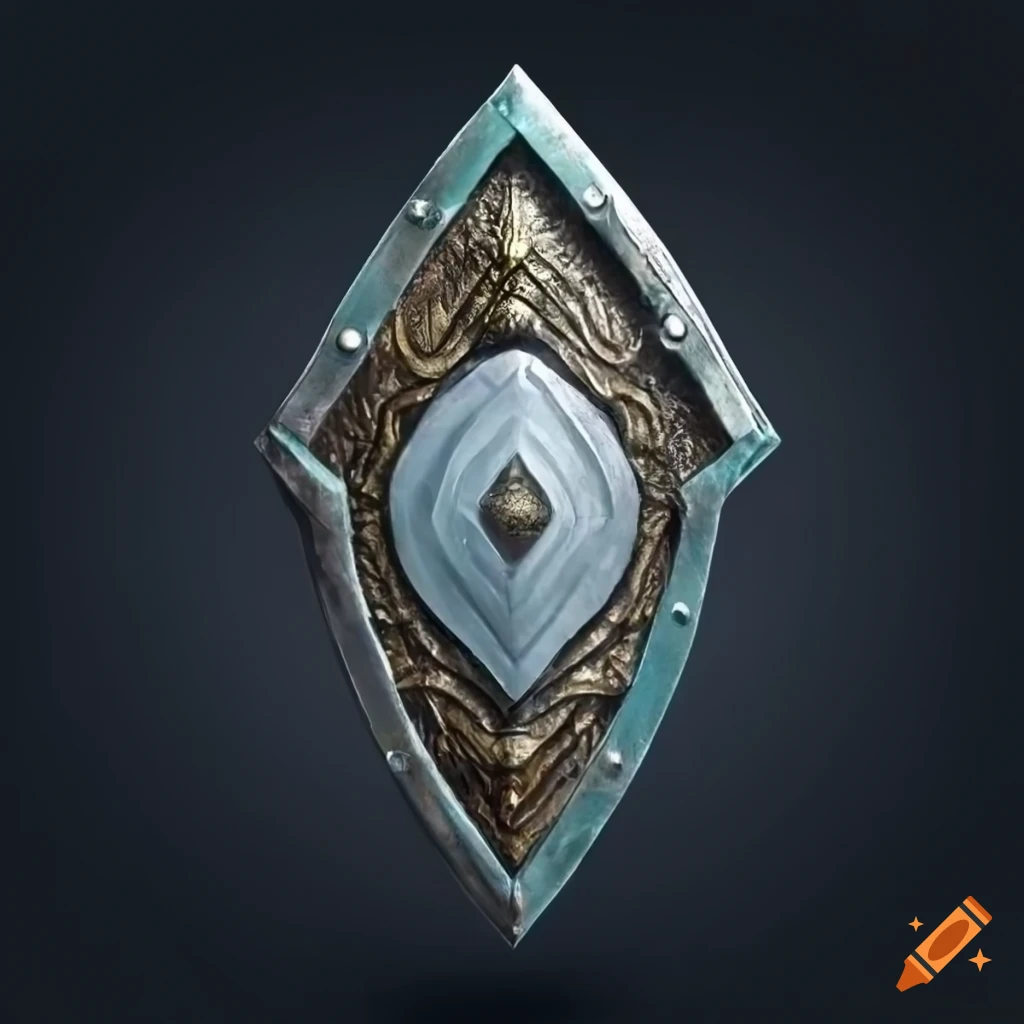 Black dragon scales shield artifact on Craiyon