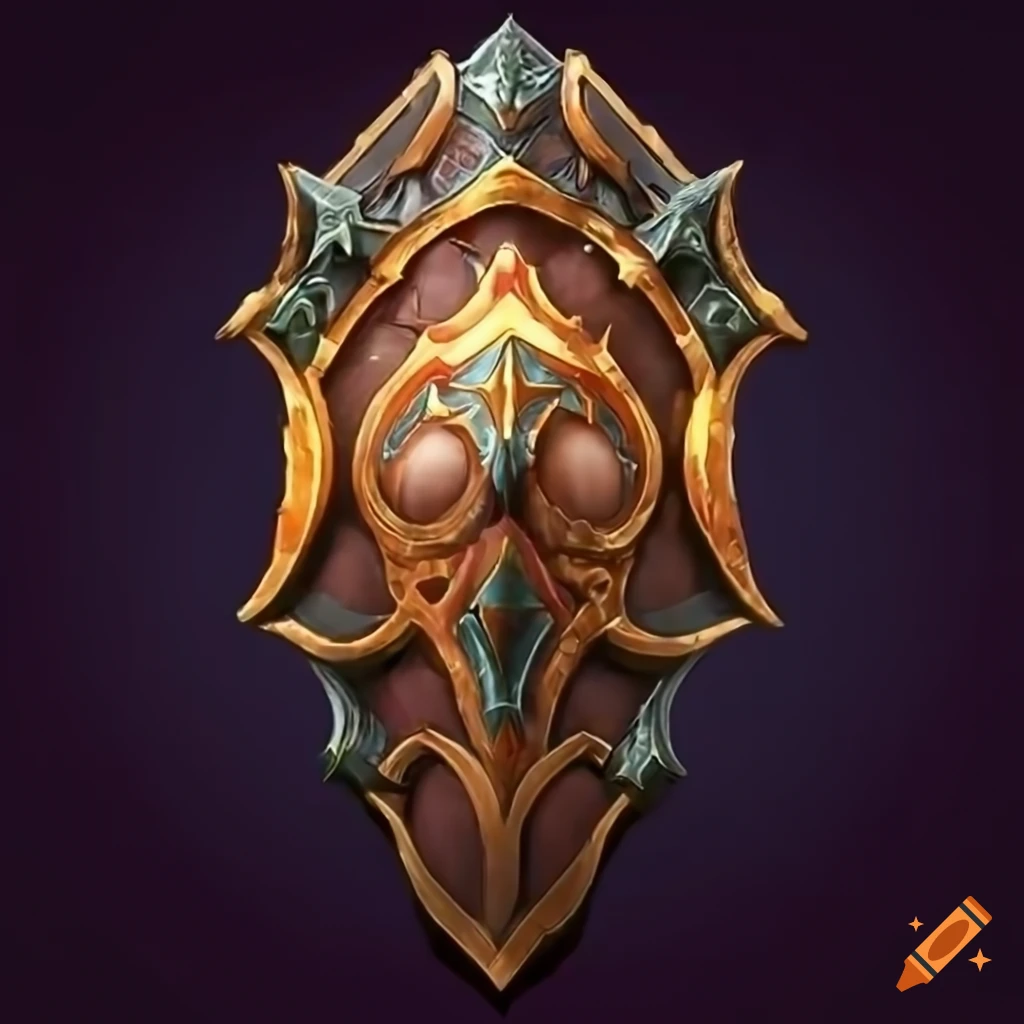 Image of a mythical legendary shield on Craiyon