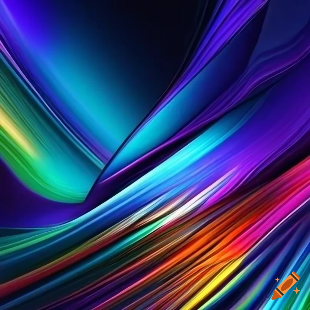 Colorful computer wallpaper with layered design on Craiyon