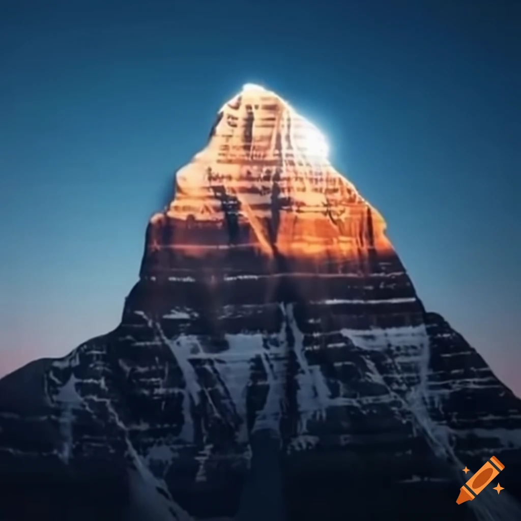 Sadhguru meditating on Mount Kailash on Craiyon