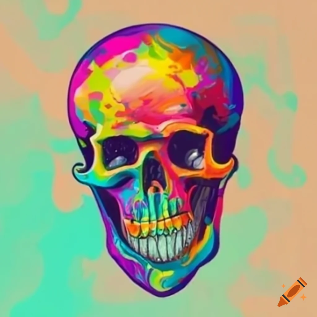 Skeleton covered in flowers on Craiyon