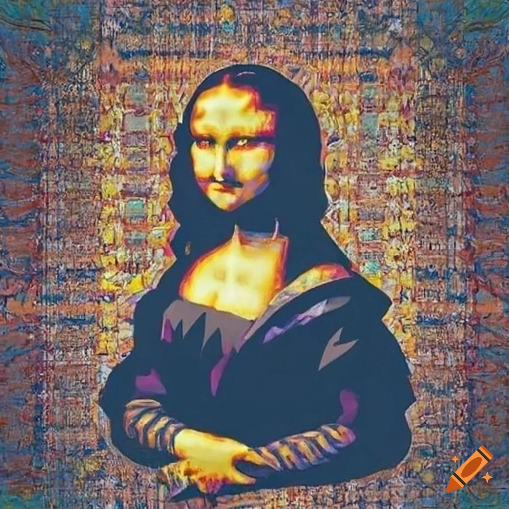 Artistic representation of mona lisa in picasso style on Craiyon