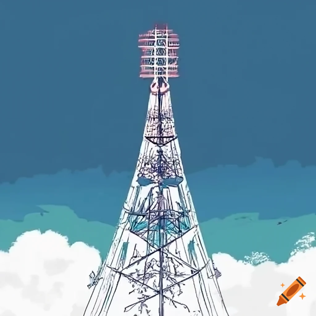 Radio tower against a clear sky