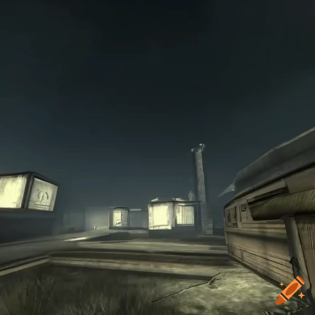 Dark polluted sky in half-life 2 beta city 17 factory