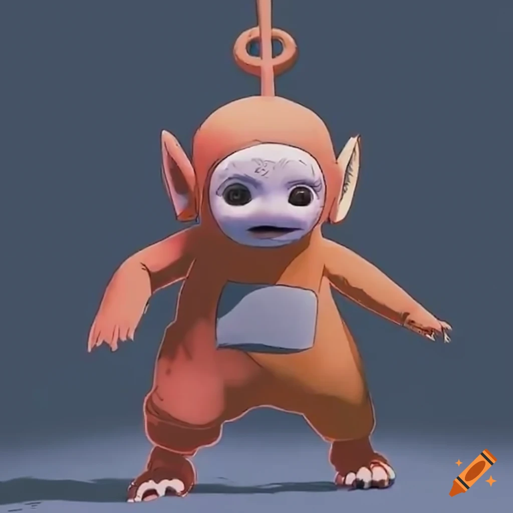 Naruto breakdancing with a teletubby