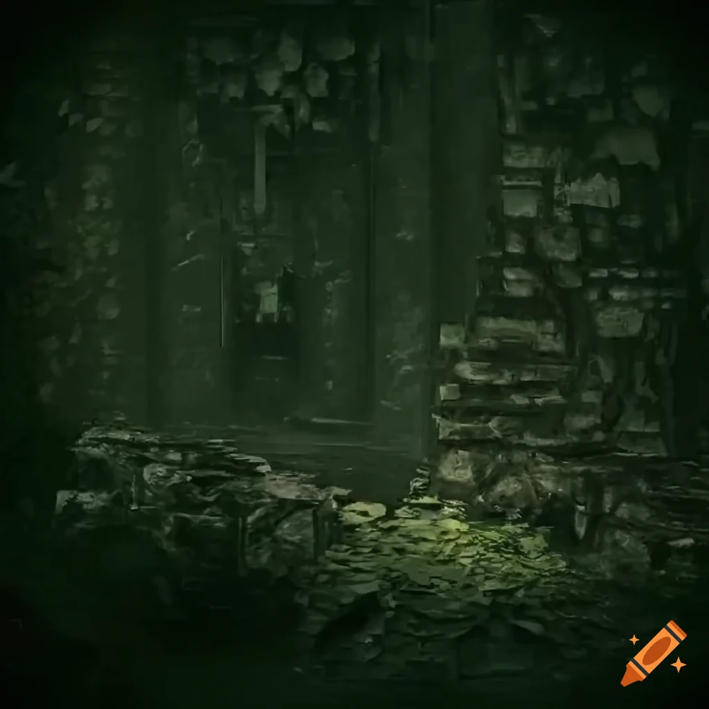 2d metroid game with alien creatures in dark ruins on Craiyon