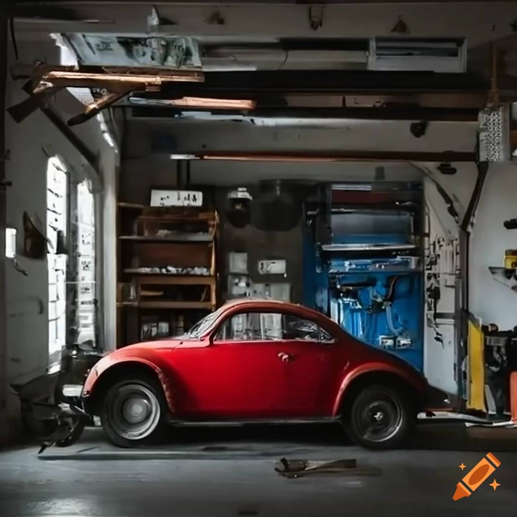 Car workshop on Craiyon