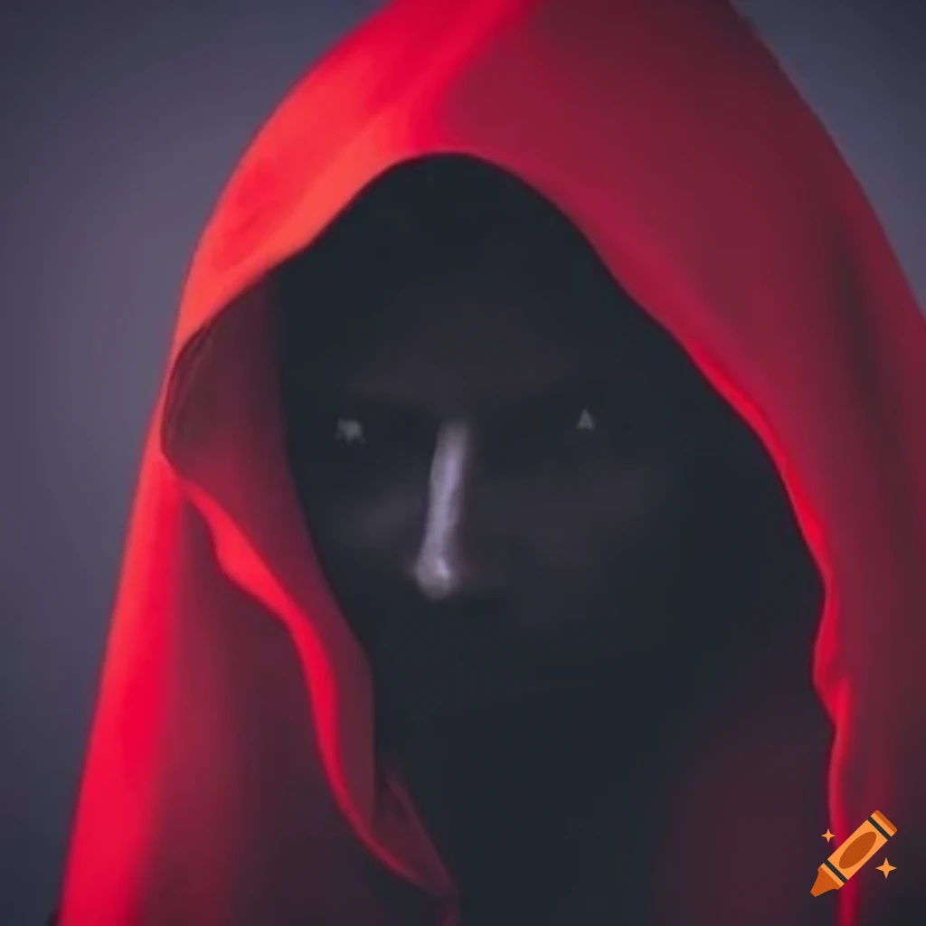 Mysterious man with a dark red cloak on Craiyon