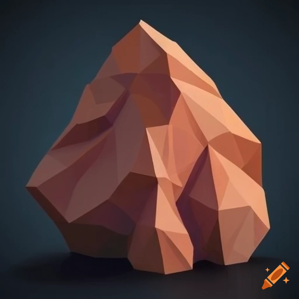 Low poly rock formations