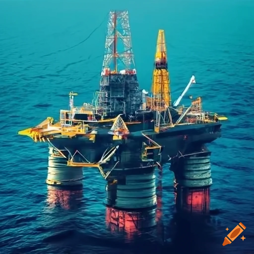 Offshore Platform With A Radio Operator On Craiyon