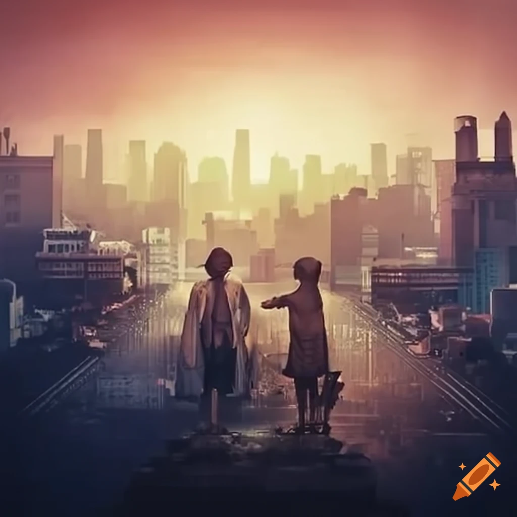 Urban design with separation of rich and poor areas