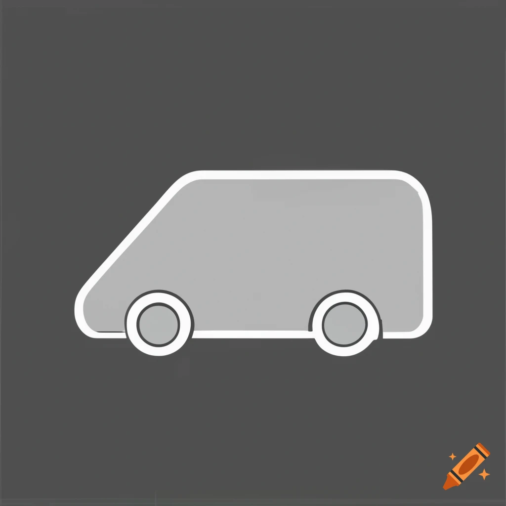 2d line vector of a simple van logo on Craiyon
