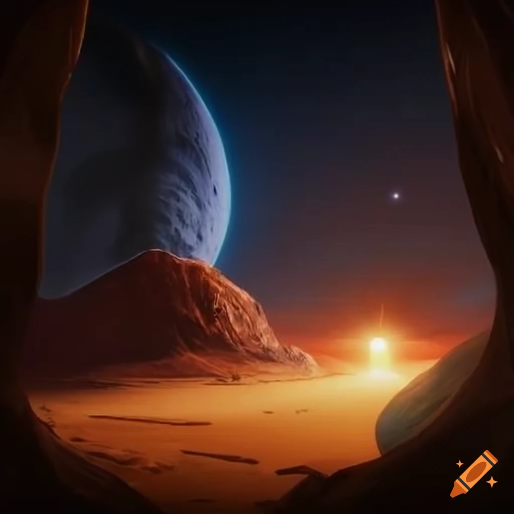 Sci-fi desert space vessel