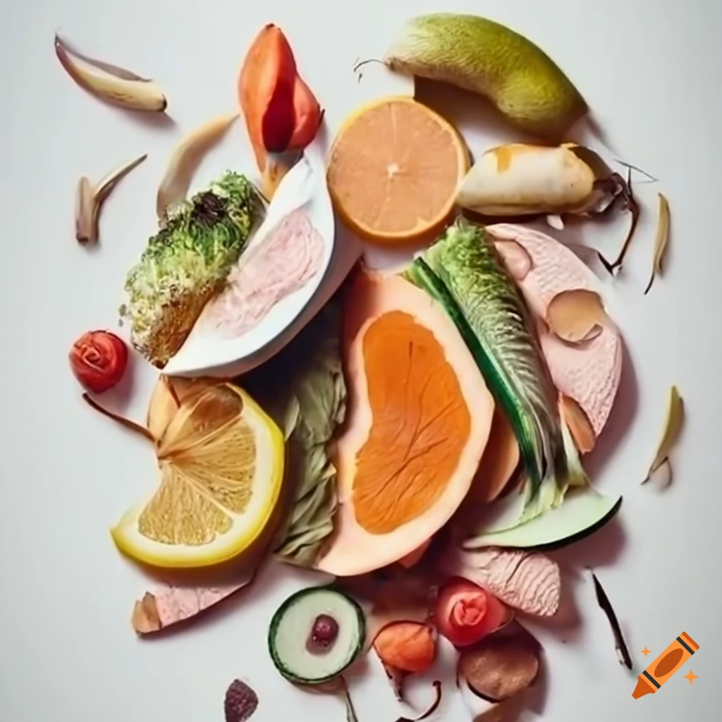 Infographic of nutritional breakdown of different foods on Craiyon