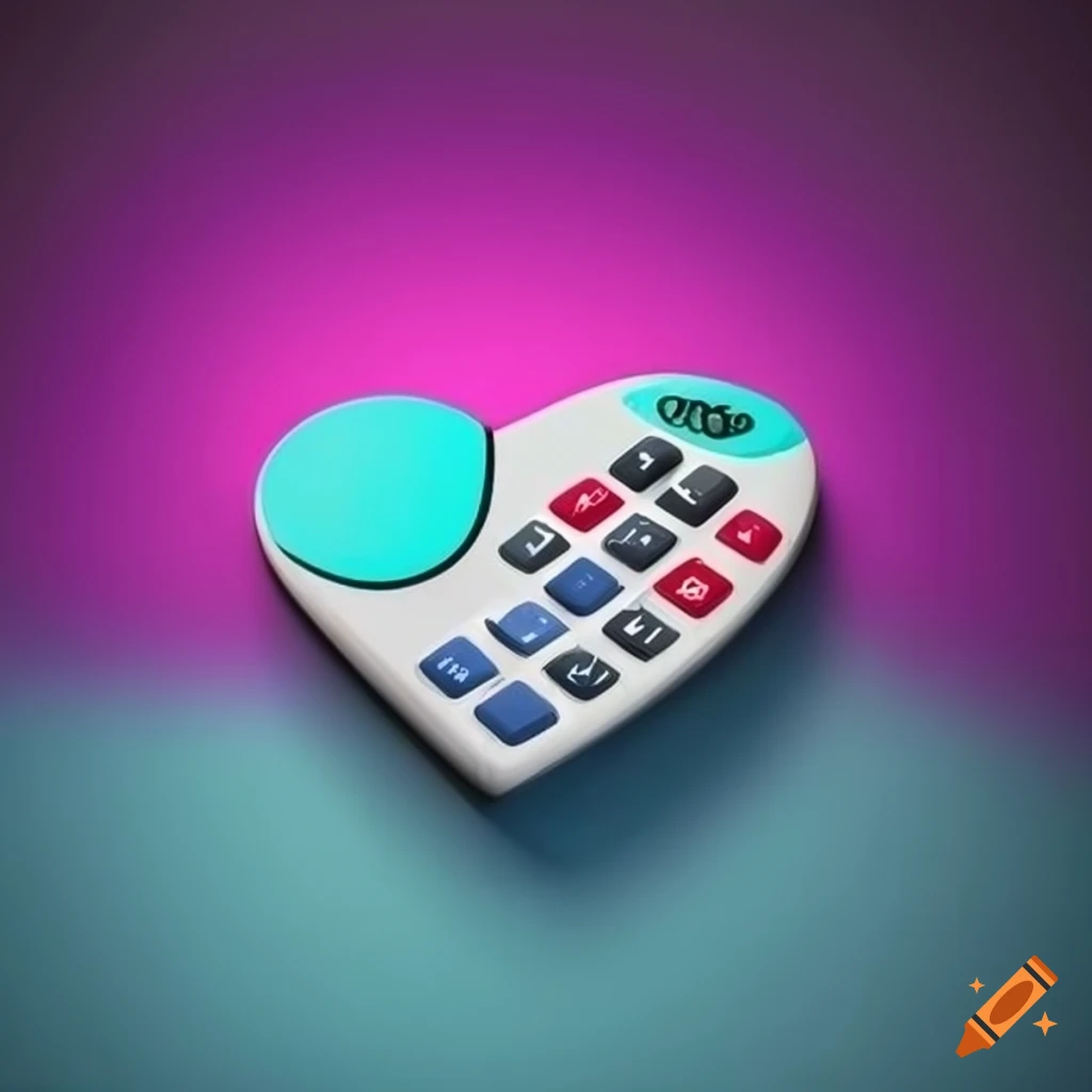 Calcullove heart-shaped calculator logo