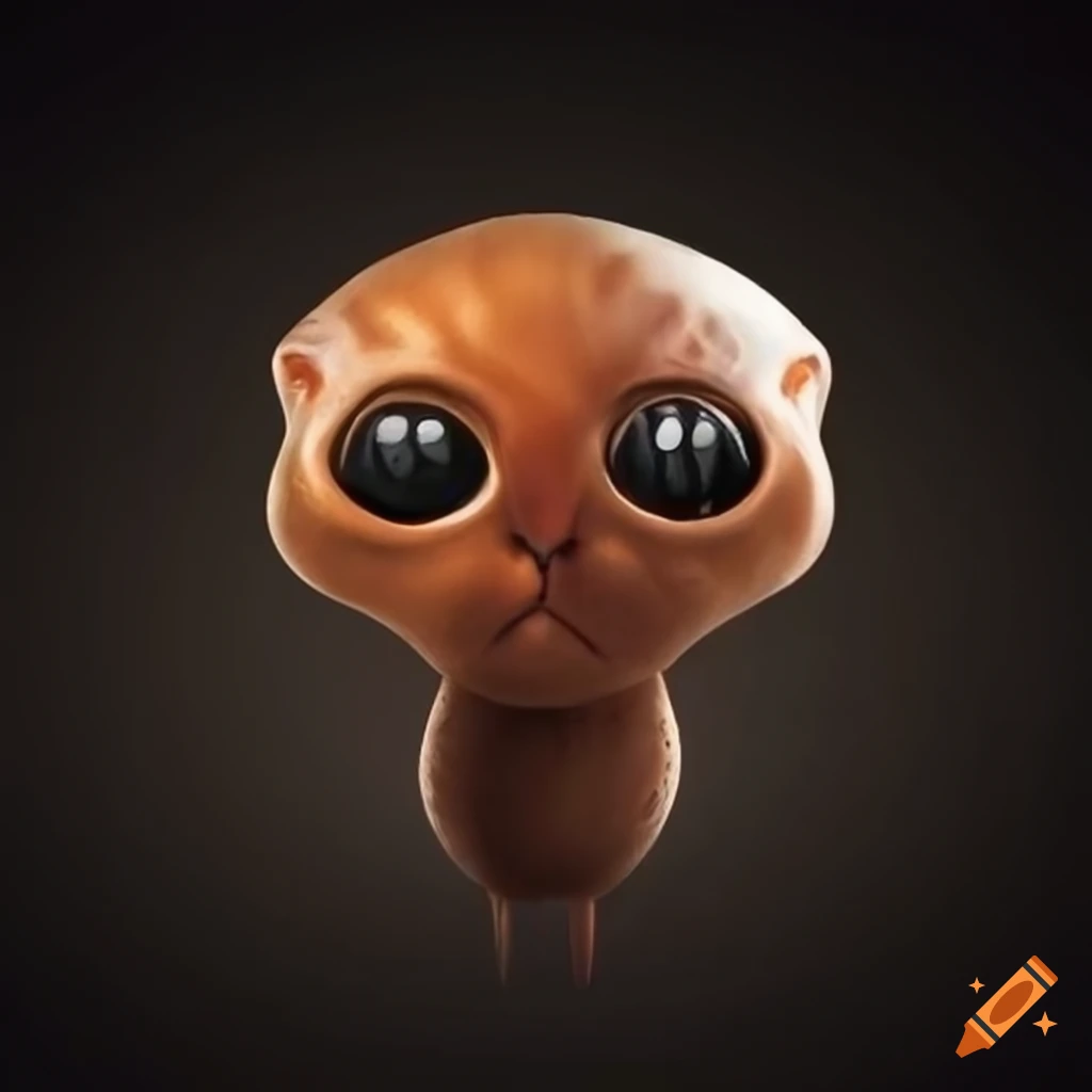 Alien cat with unique head shape