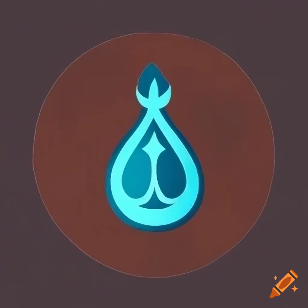 Emblematic aztec drop logo for ancestral drop brand