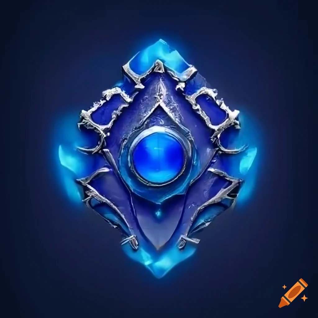 Blue dragon scales shield artifact on Craiyon