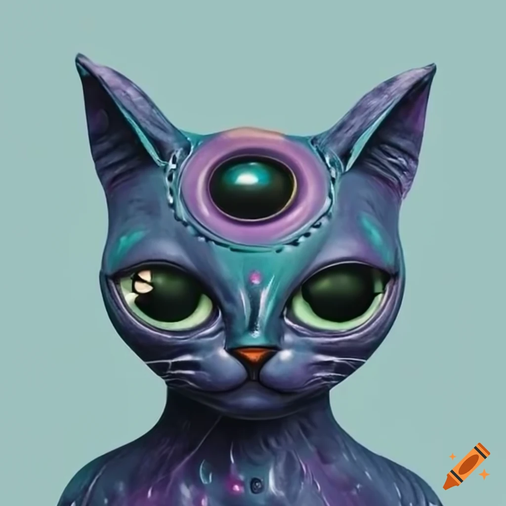 Fantasy cat with bird-shaped head on Craiyon