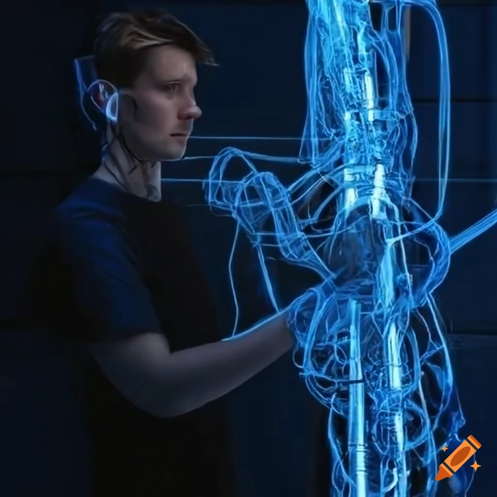 Futuristic image of a cyborg in a laboratory on Craiyon