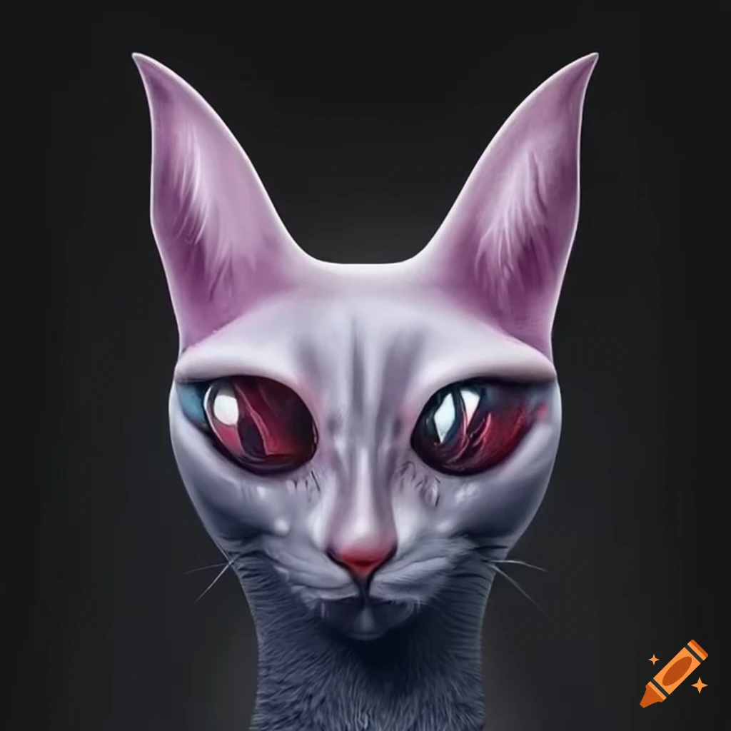 Image of an alien cat with a shark-shaped head on Craiyon