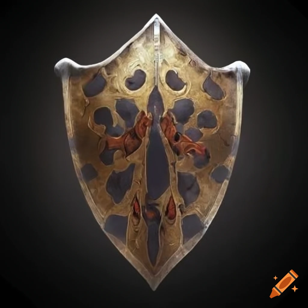 Turtle on a knight shield on Craiyon