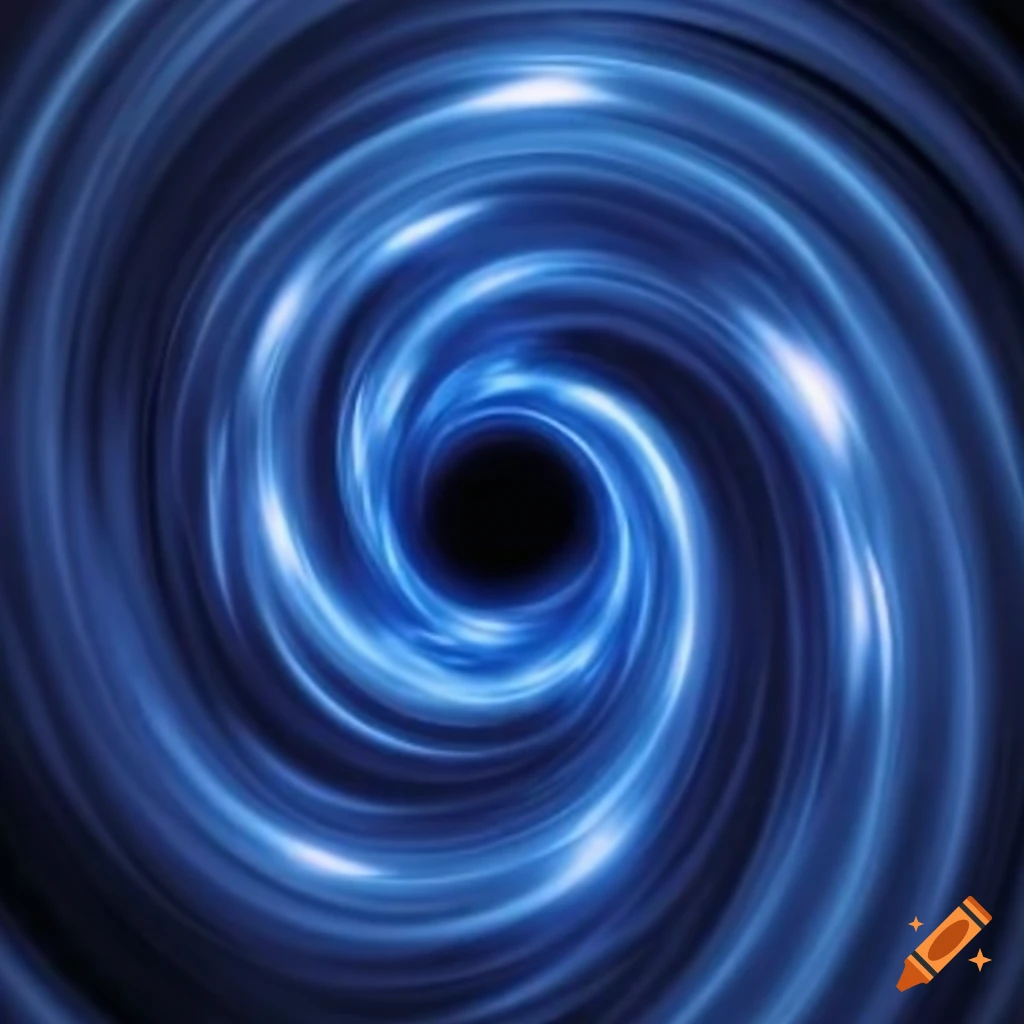 Image of a bright blue electric vortex on Craiyon