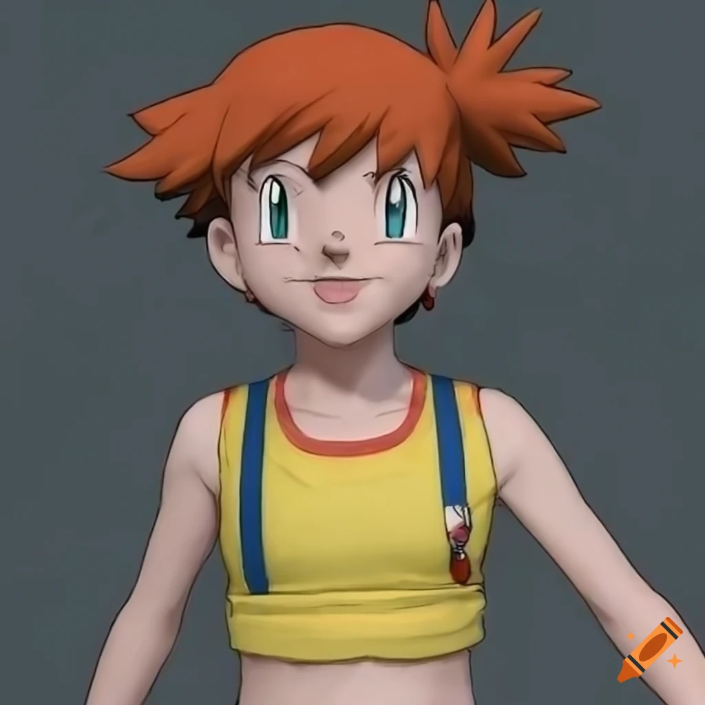 Realistic depiction of misty from pokemon on Craiyon
