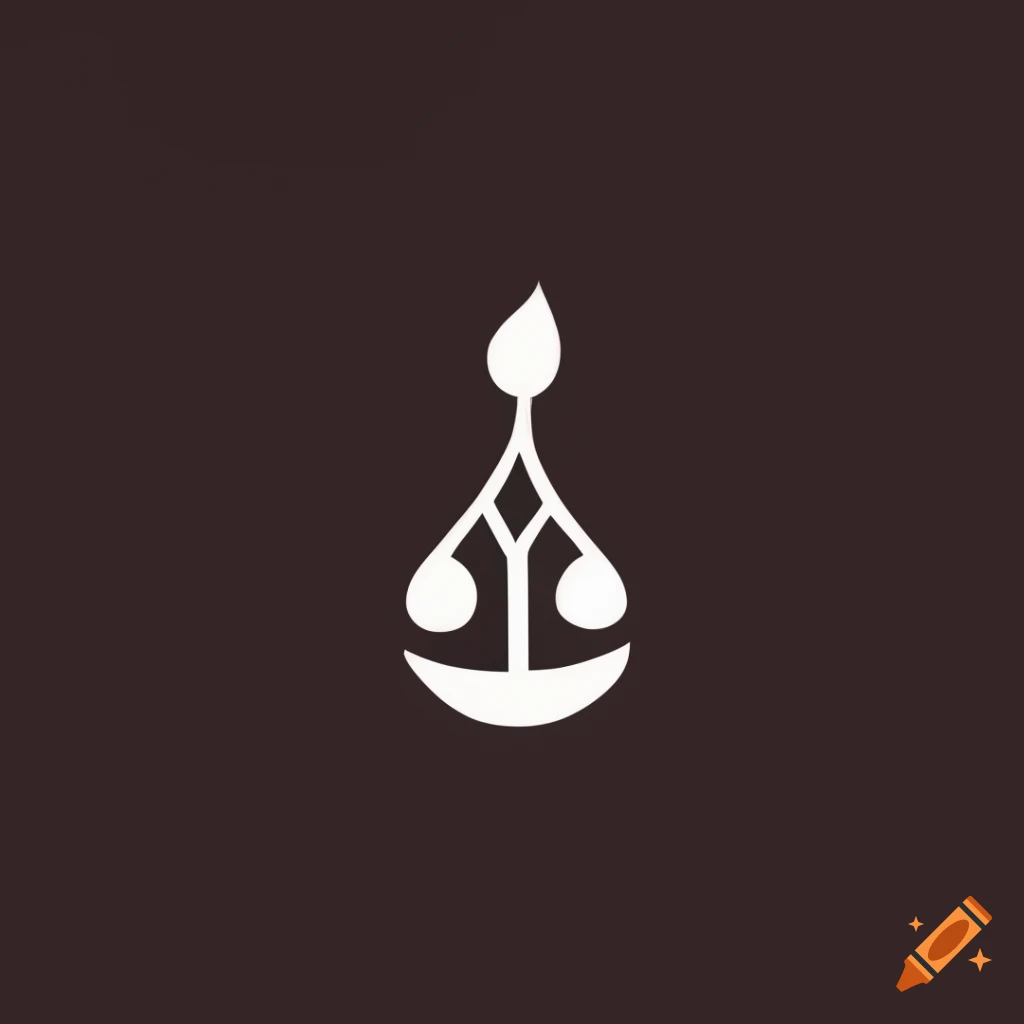 Emblematic aztec drop logo for ancestral drop brand