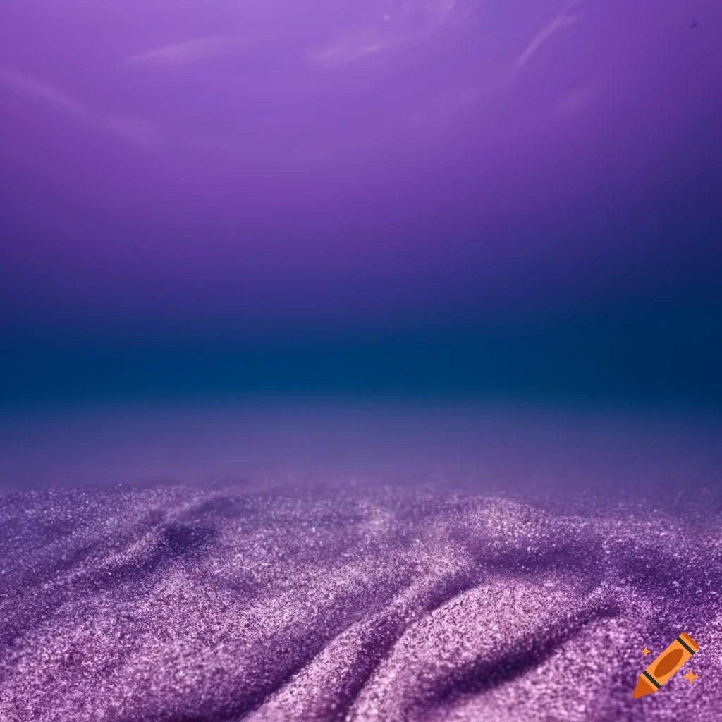 Purple sea meeting silver sand on Craiyon