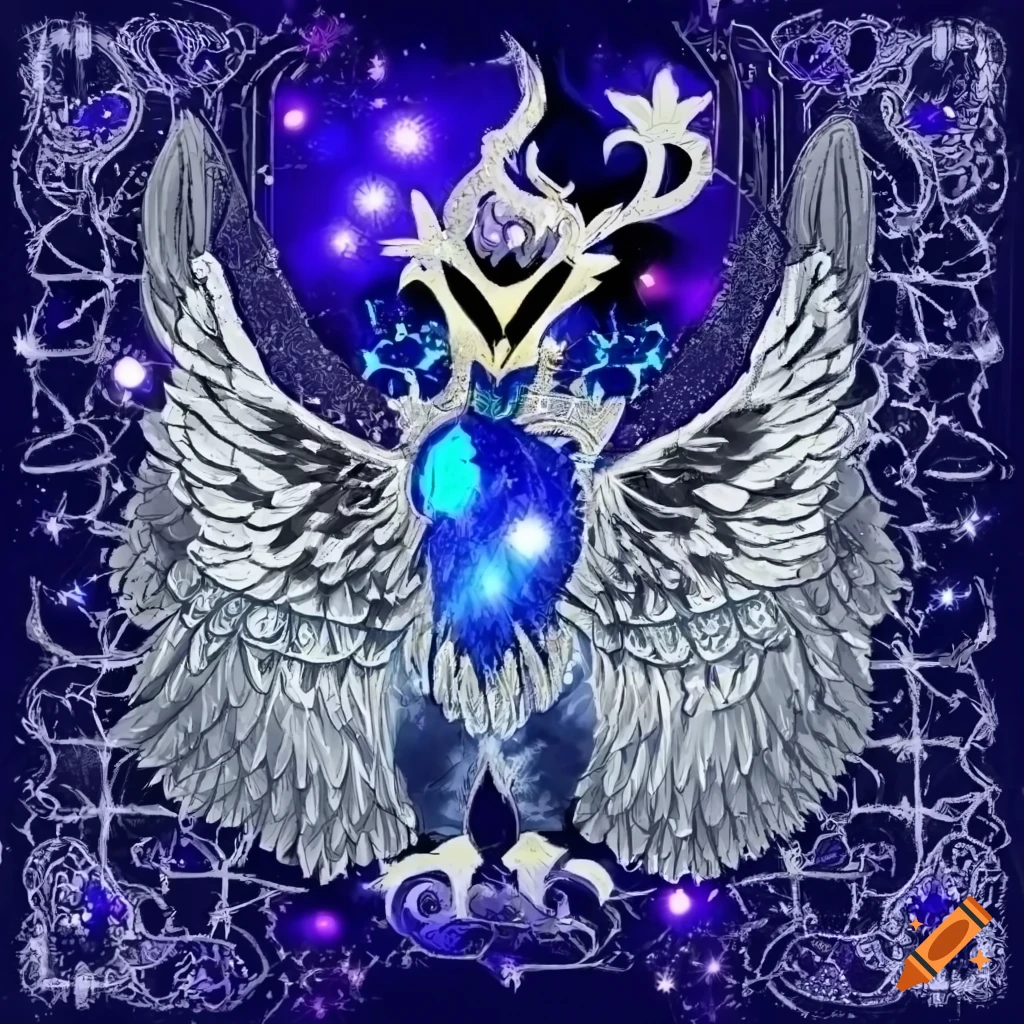 Fantasy illustration of a majestic owl gryphon