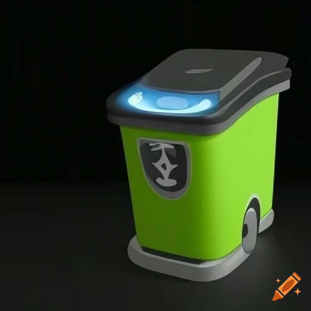 Smart waste bins optimizing waste collection process on Craiyon