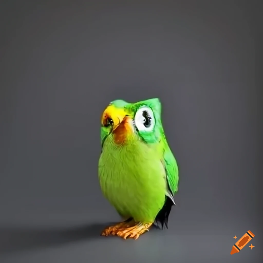 Funny meme of Duolingo bird on Craiyon