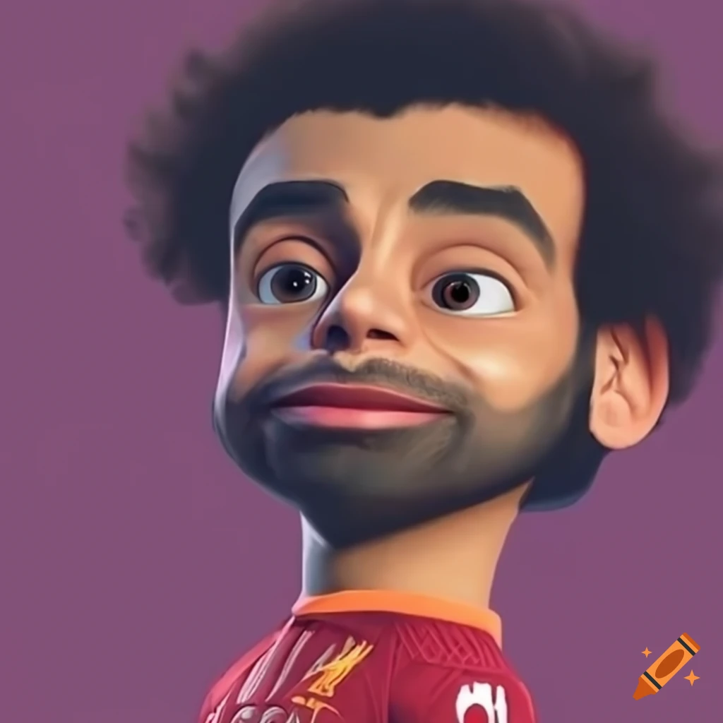 Pixar style illustration of mo salah on Craiyon