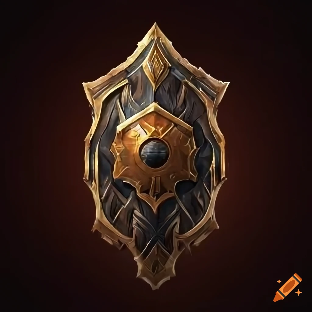 Image of a legendary shield on Craiyon