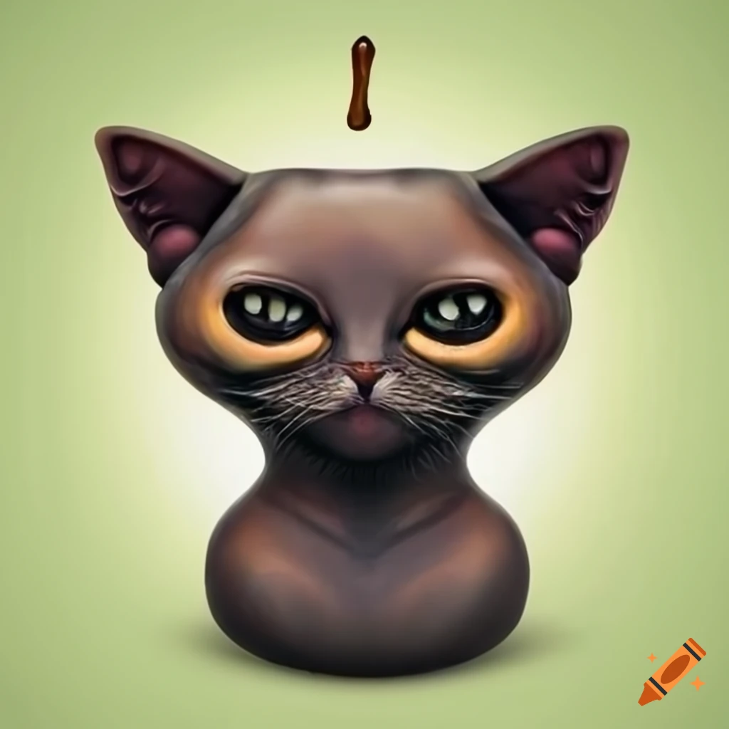 Image of an alien cat with unique head shape