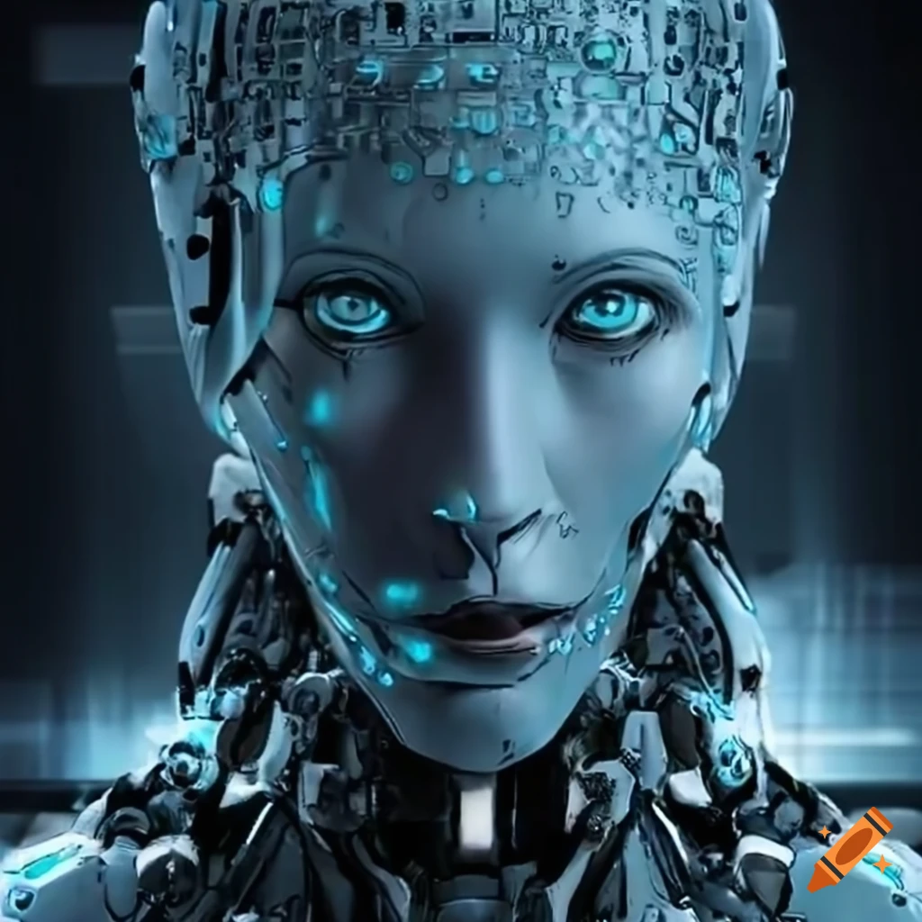 Inside view of a cyborg on Craiyon