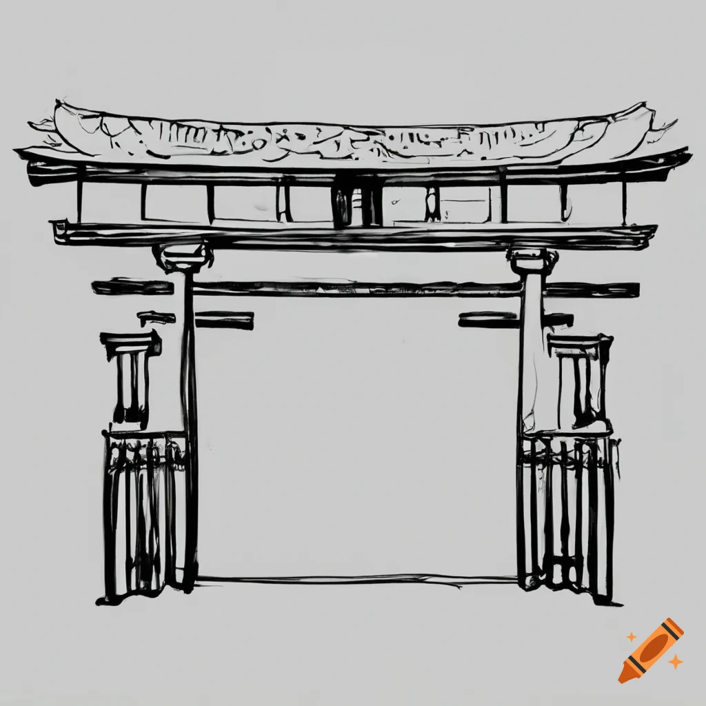 Traditional japanese gate on Craiyon