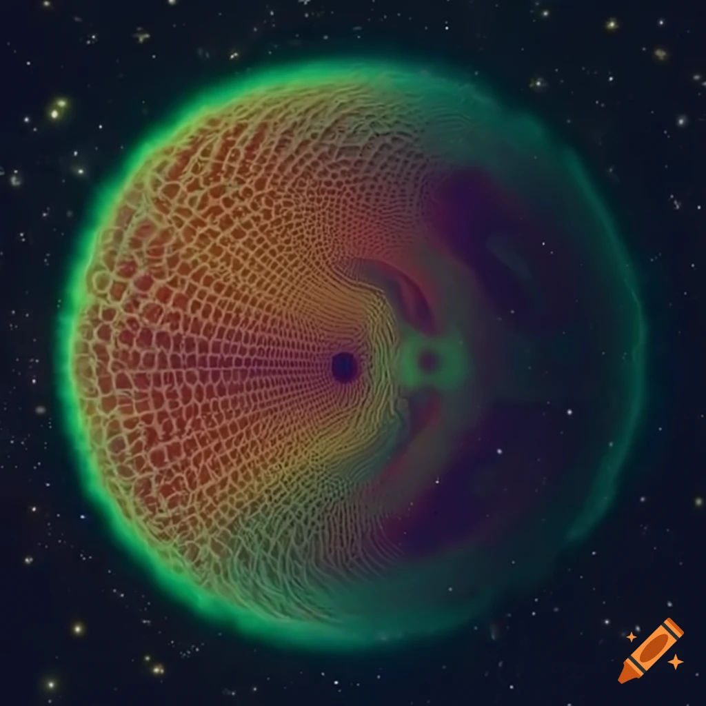 Abstract space visuals inspired by dmt on Craiyon