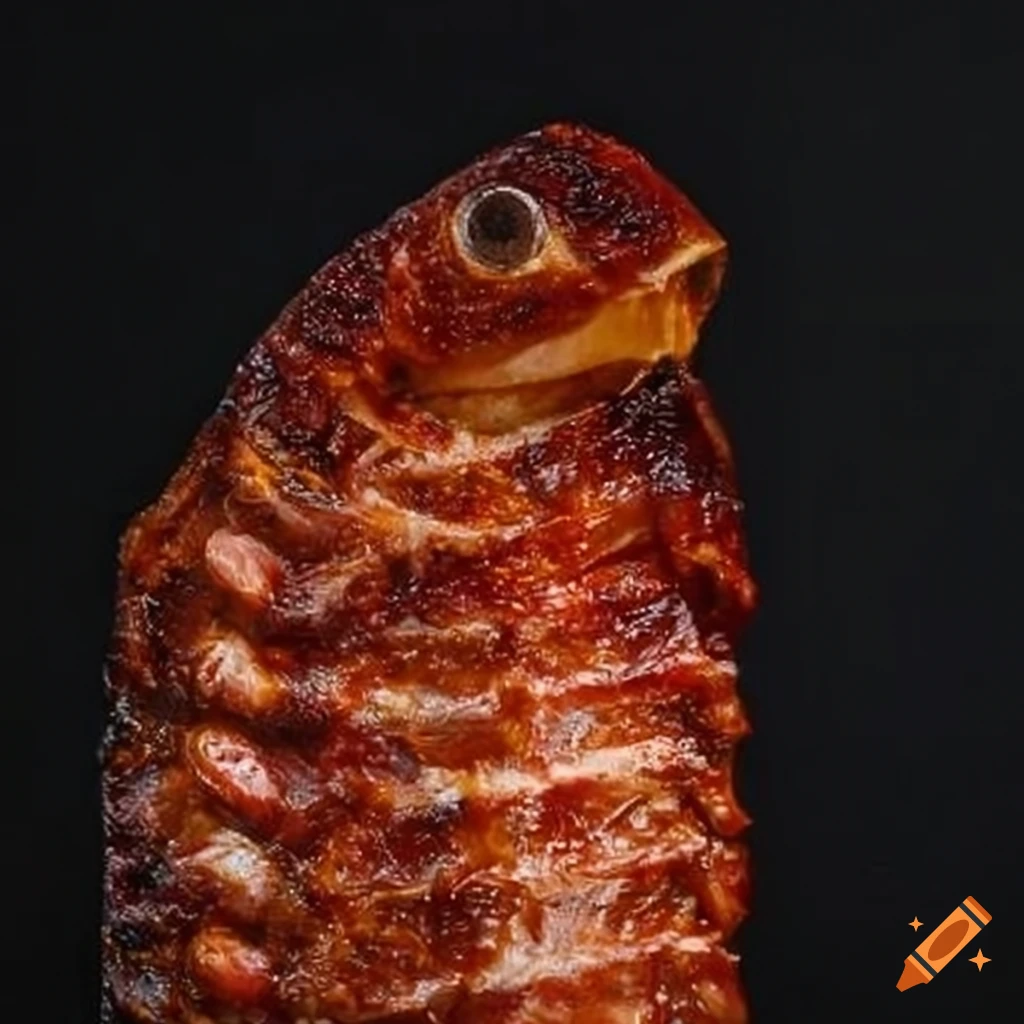 Creative cooking: fish-shaped spare ribs