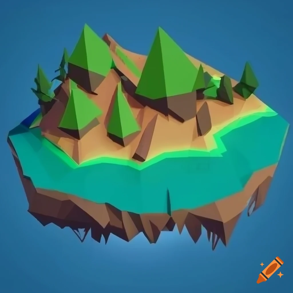 Roblox lowpoly map marketplace on Craiyon