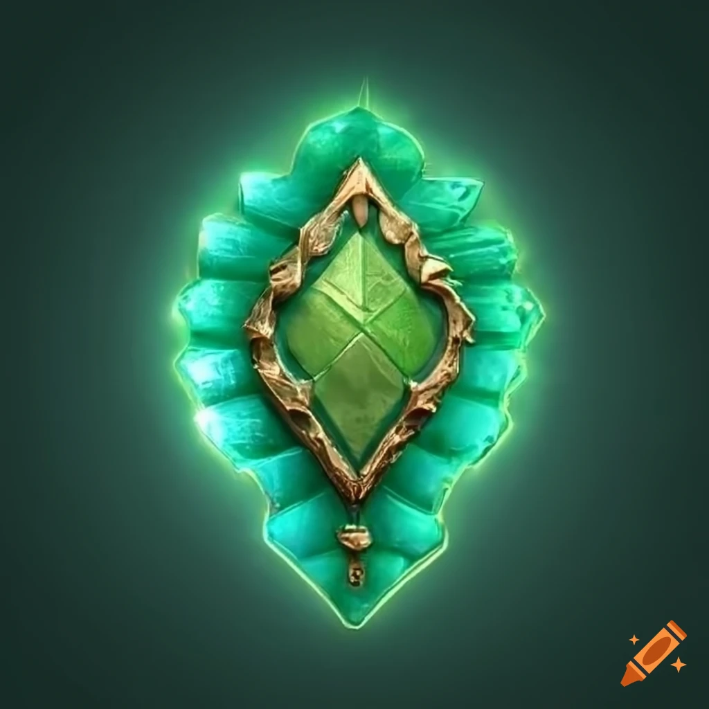 Green dragon scales shield artifact