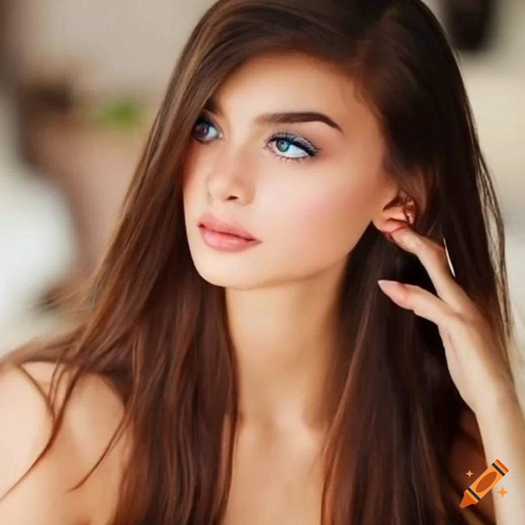 Portrait of a beautiful girl on Craiyon