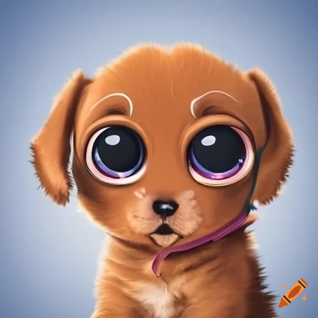 Adorable puppy with big eyes