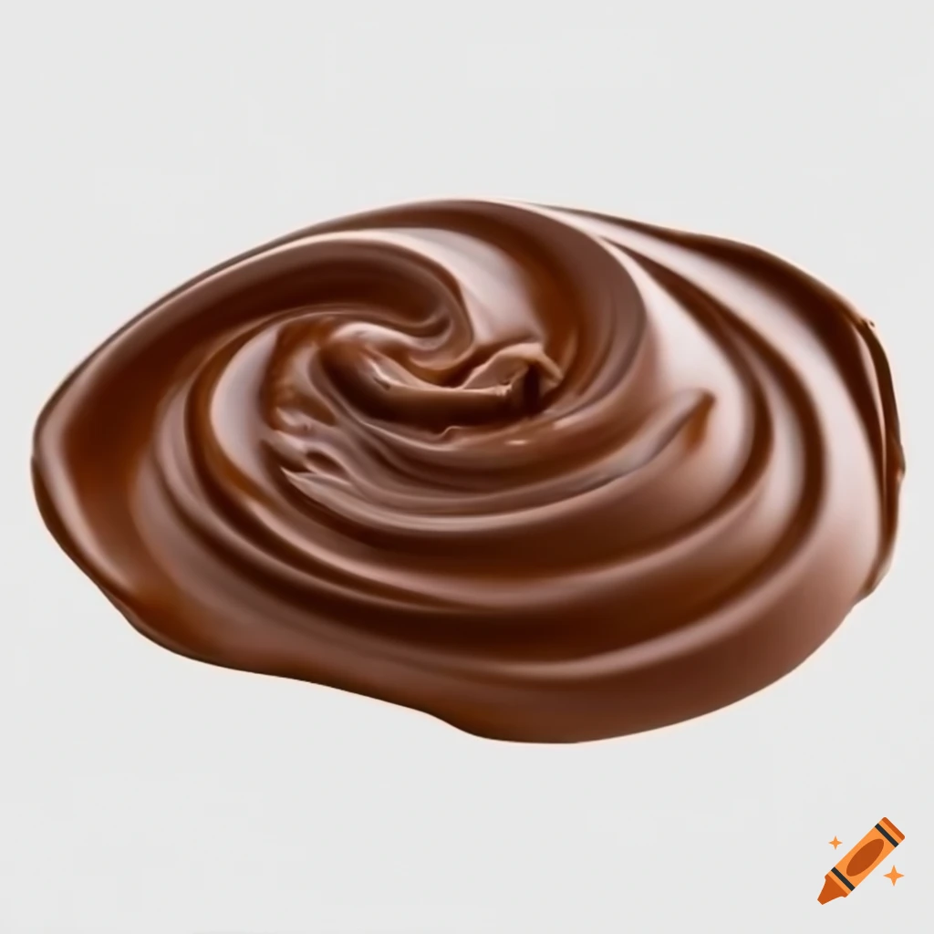 Isolated chocolate cream swirl on white background on Craiyon