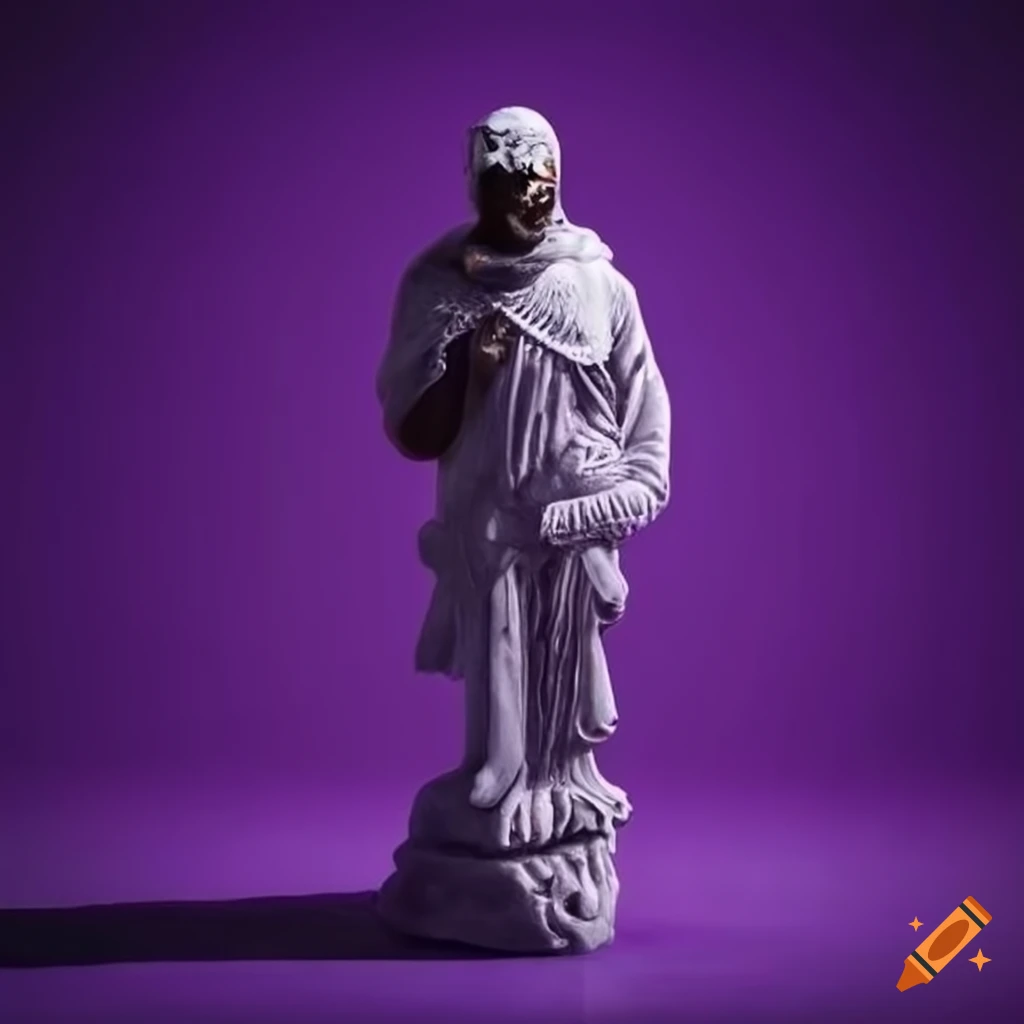 Statue of a maltese rapper in sunglasses and chains on Craiyon