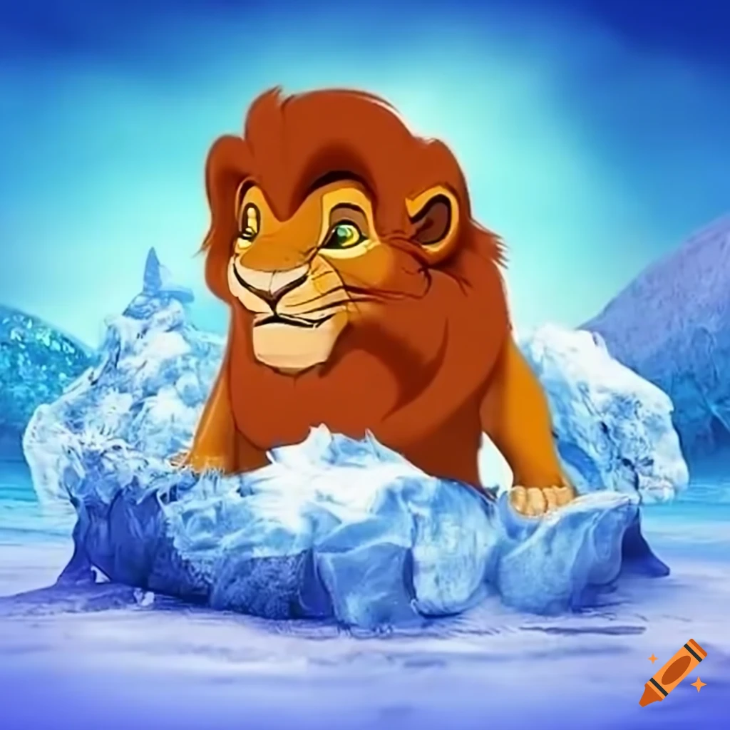 Simba from lion king with ice powers